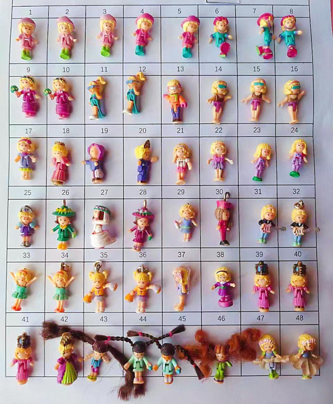 Rare 90s Vintage Polly Pocket Figure Wedding Chapel Ski Crown Moving ...
