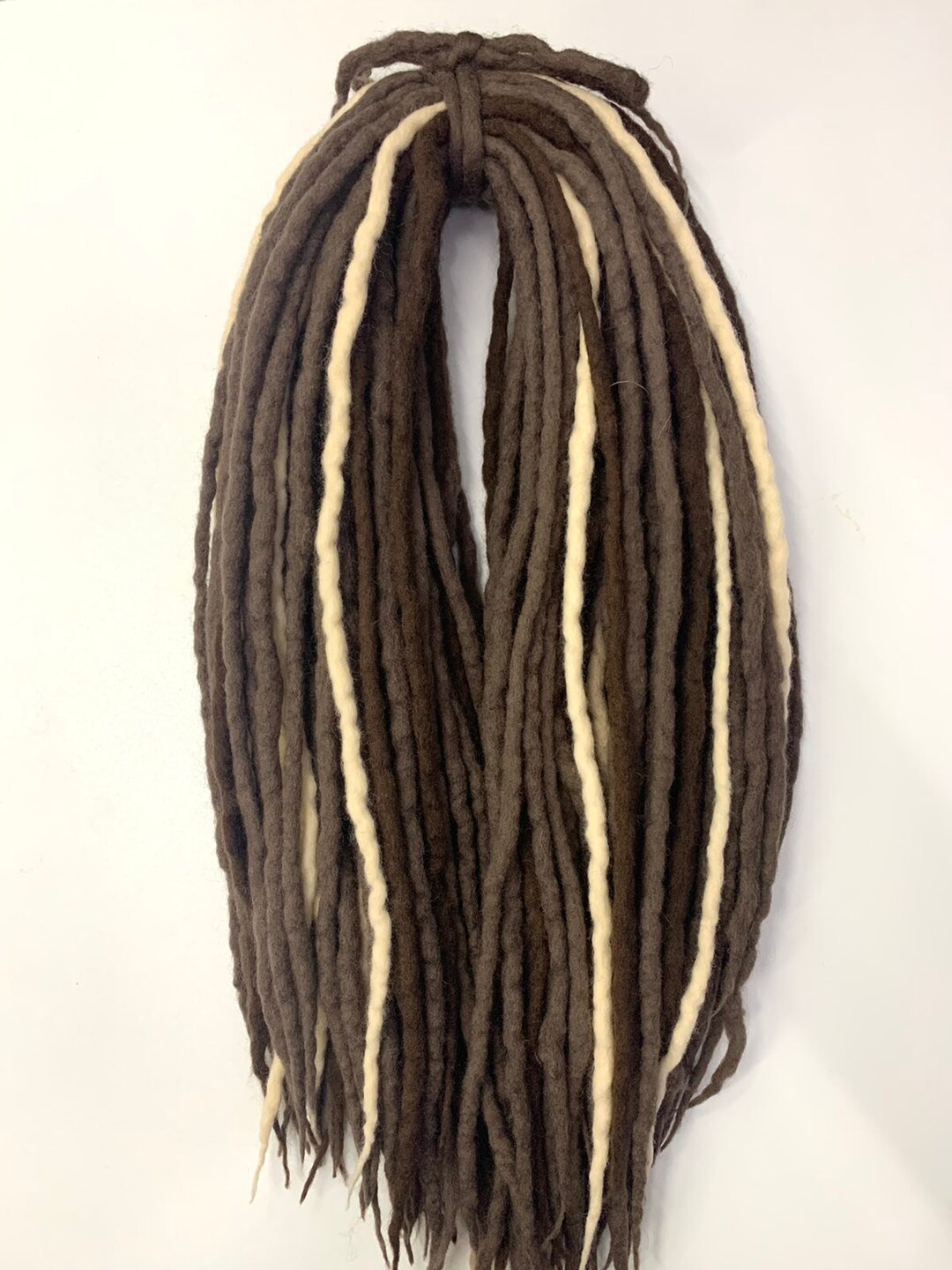 Woolen Dreadlocks Reversible Cream to Chocolate Ombre.full Set Woolen ...
