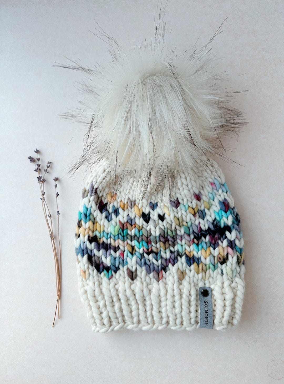 ADULT LUXURY Merino Wool Knit Beanie, Women's Colorful Winter Hat W ...
