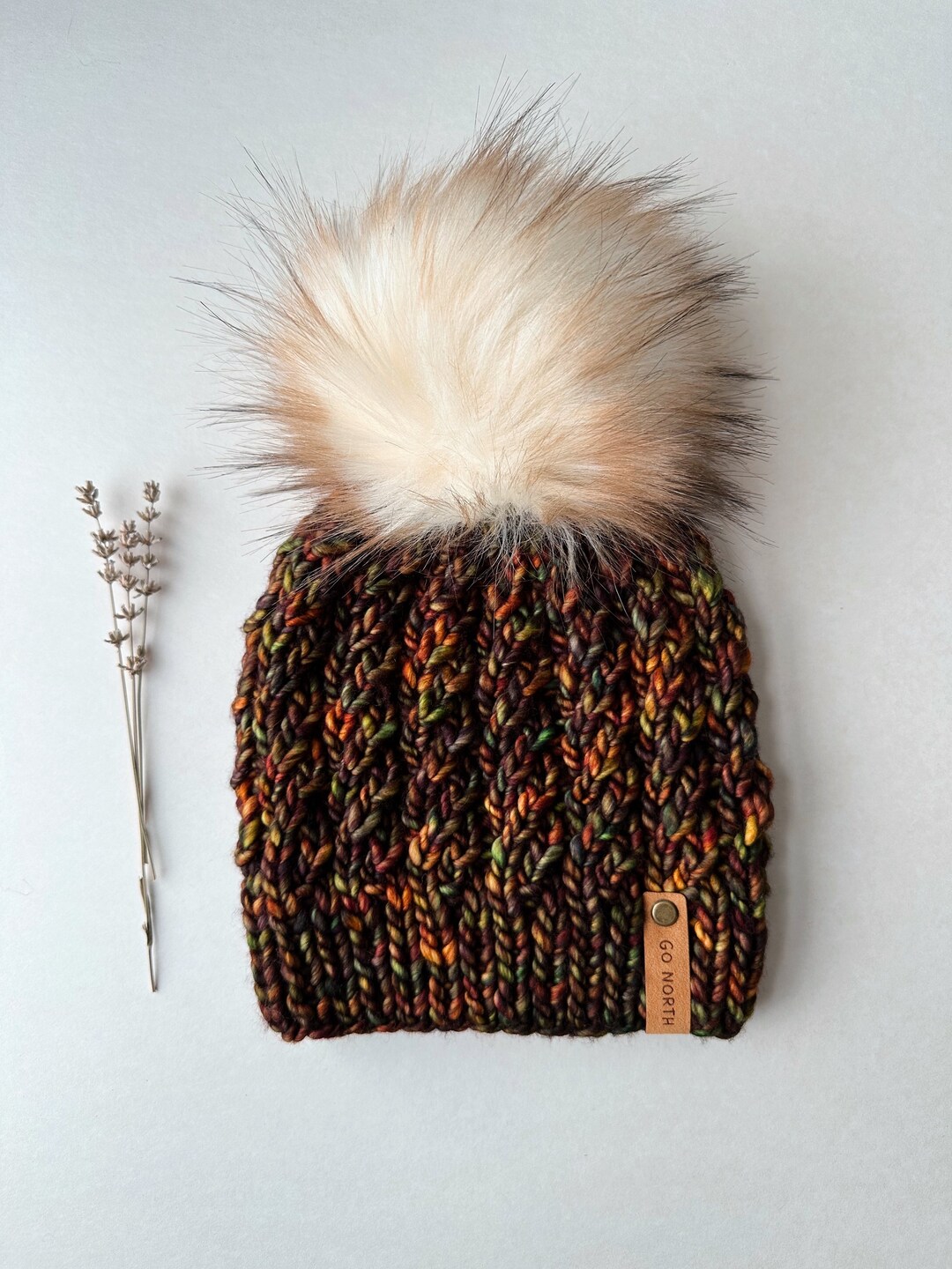 ADULT LUXURY Colorful Merino Wool Knit Beanie With Cables - Etsy
