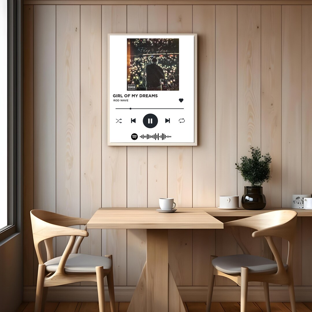 Rod Wave Girl of My Dreams Song Art Poster Scan to Listen Fast & Easy ...