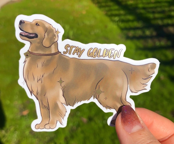 Golden Retriever Sticker Golden Retriever Decal Dog | Etsy