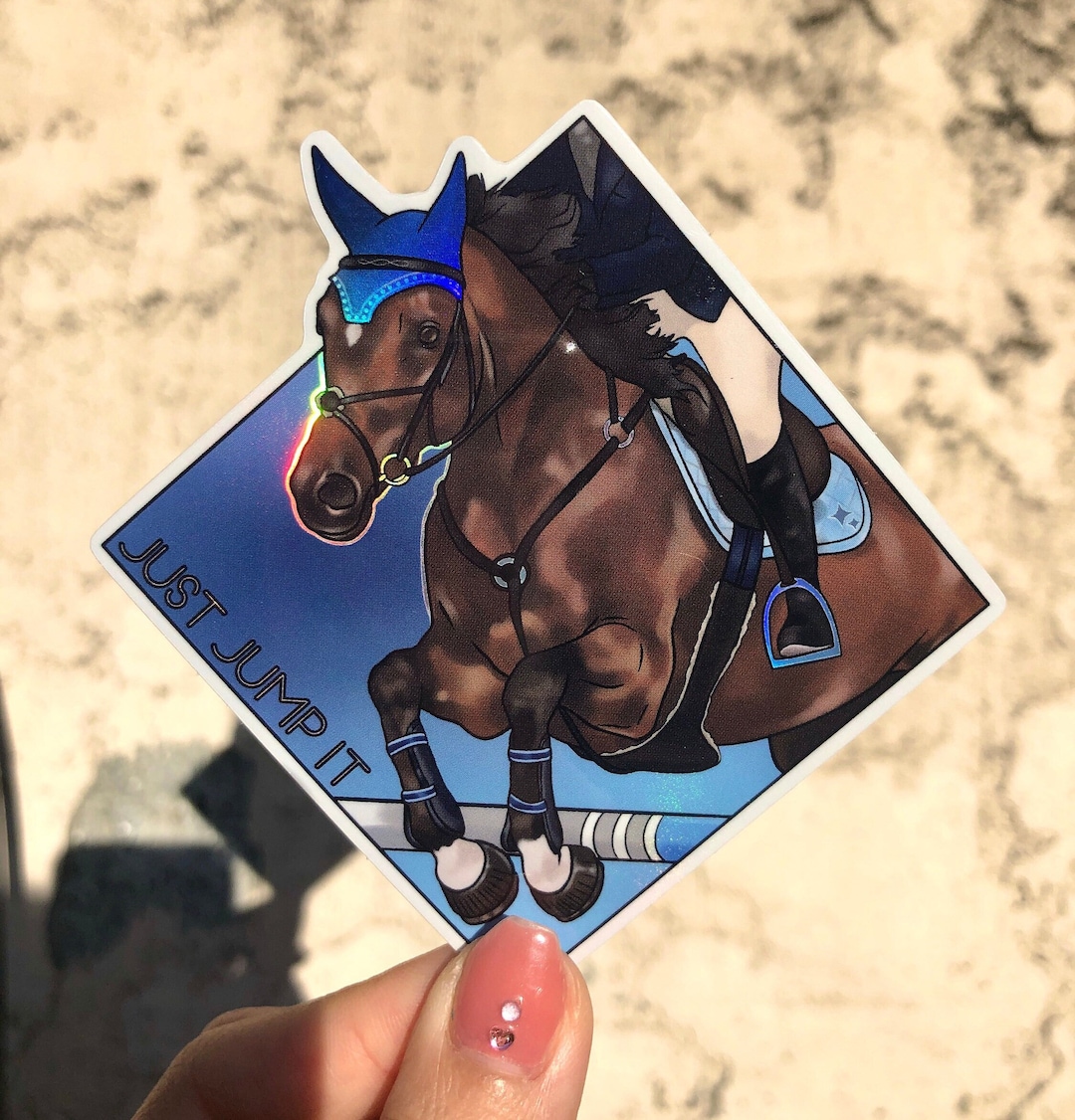 Jumping Horse Sticker B-GRADE | Hunter Jumper Sticker | Equestrian ...