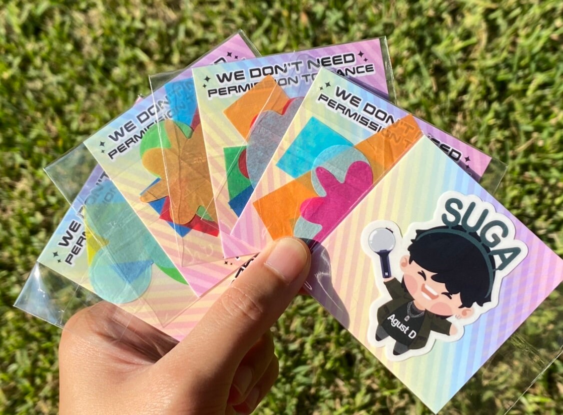 Suga/agust D ITS Sticker With PTD Confetti - Etsy