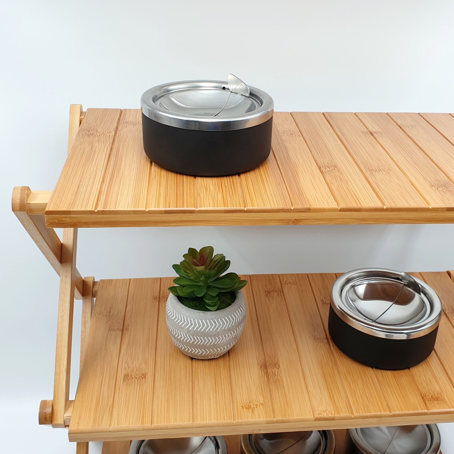 Smokeless Stainless Steel Ashtray With Lid for Cigarettes / - Etsy