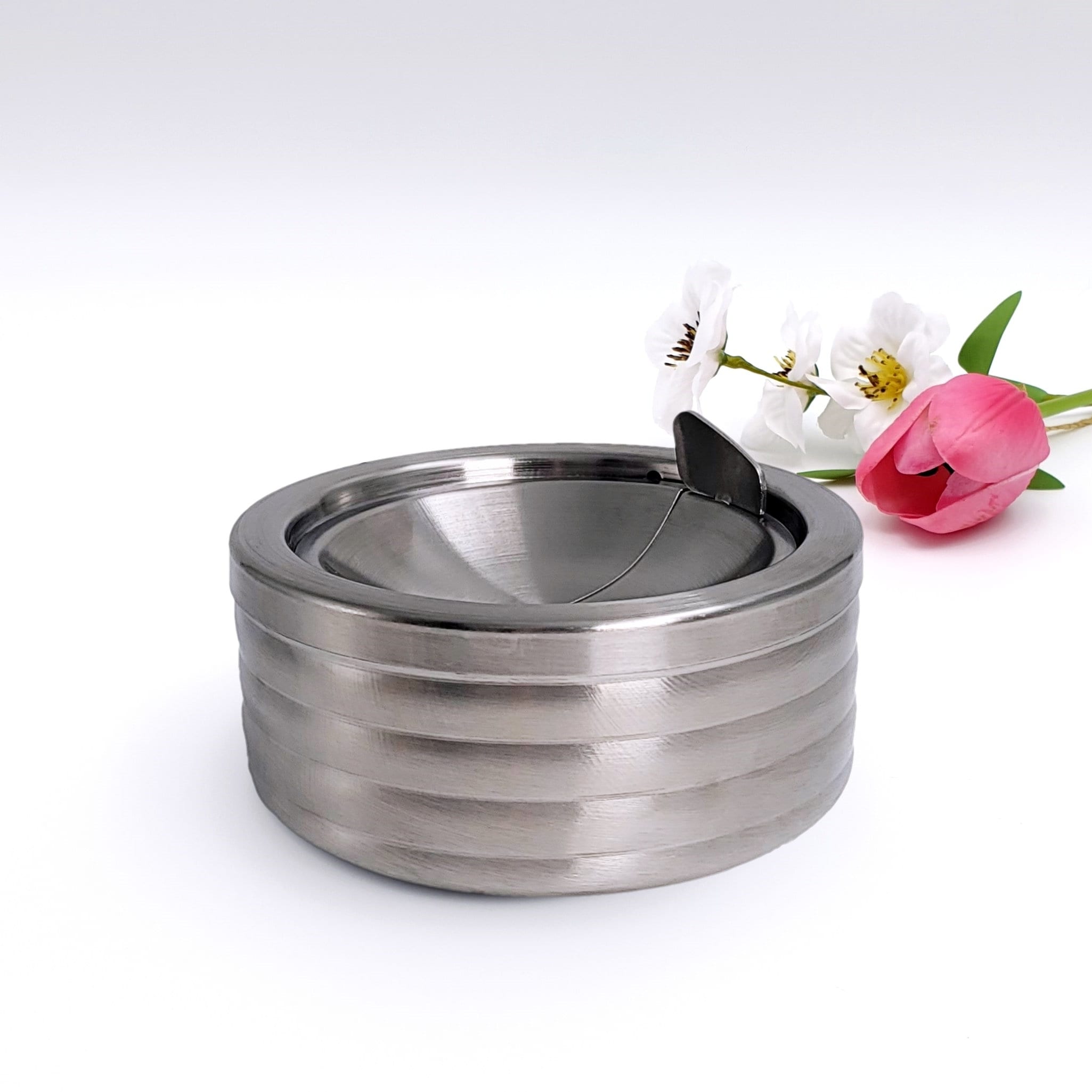 Smokeless Stainless Steel Ashtray With Lid: Indoor Outdoor Use - Etsy