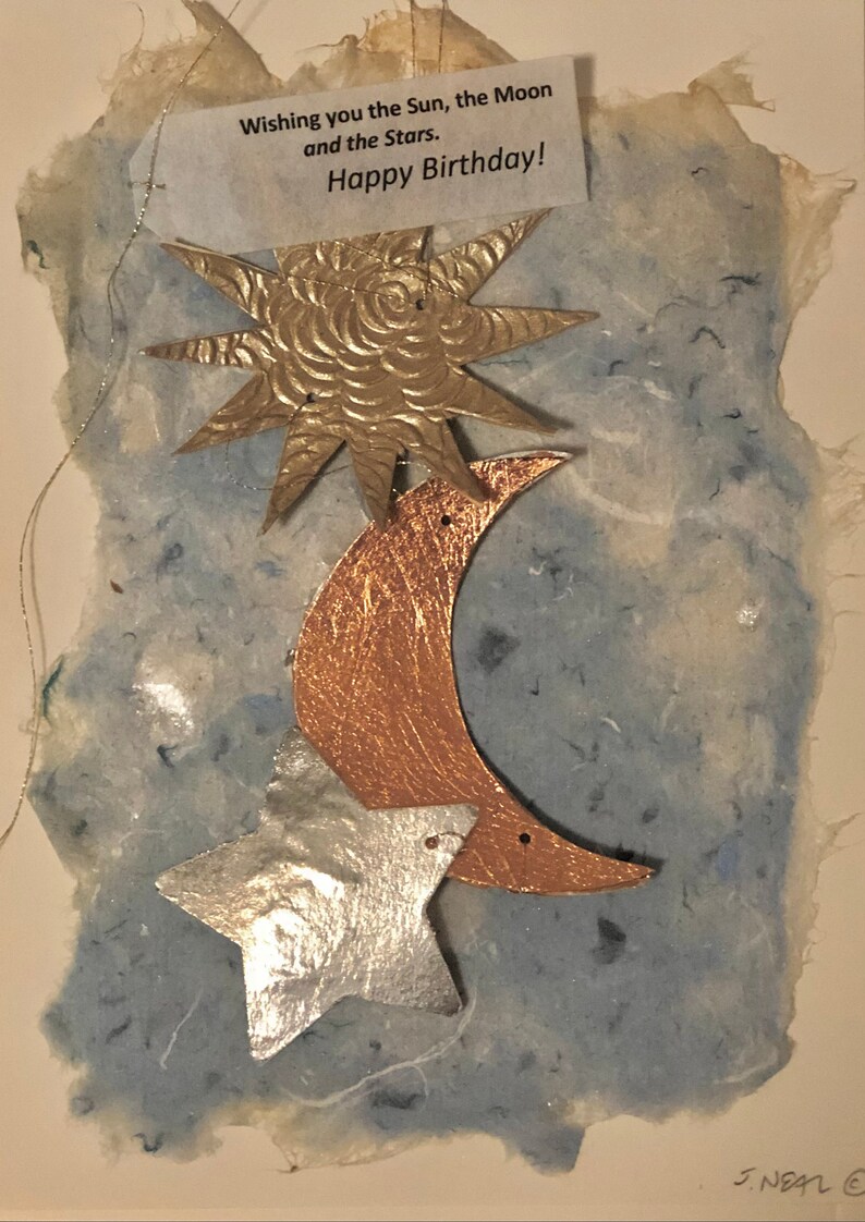 Sun, Moon & Stars Birthday Card - Etsy