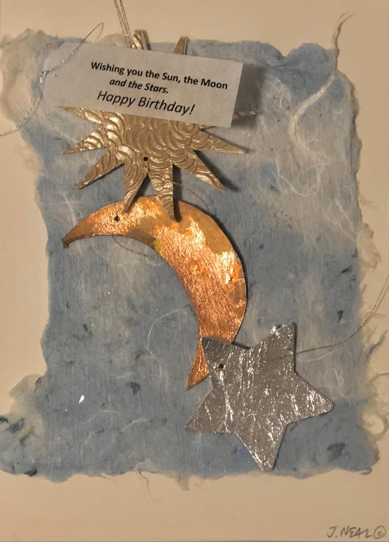 Sun, Moon & Stars Birthday Card - Etsy