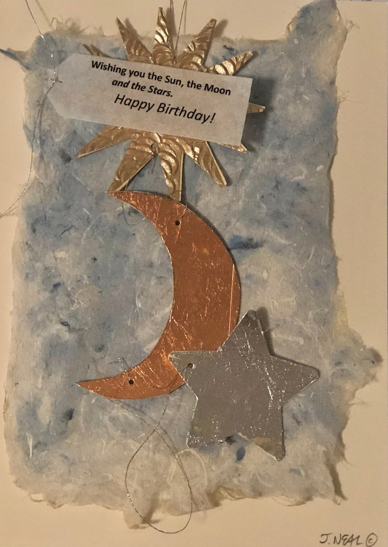 Sun, Moon & Stars Birthday Card - Etsy