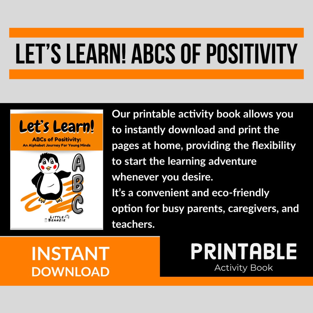 Printable Children's Activity Book Little Beanzie Let's Learn Abcs of ...