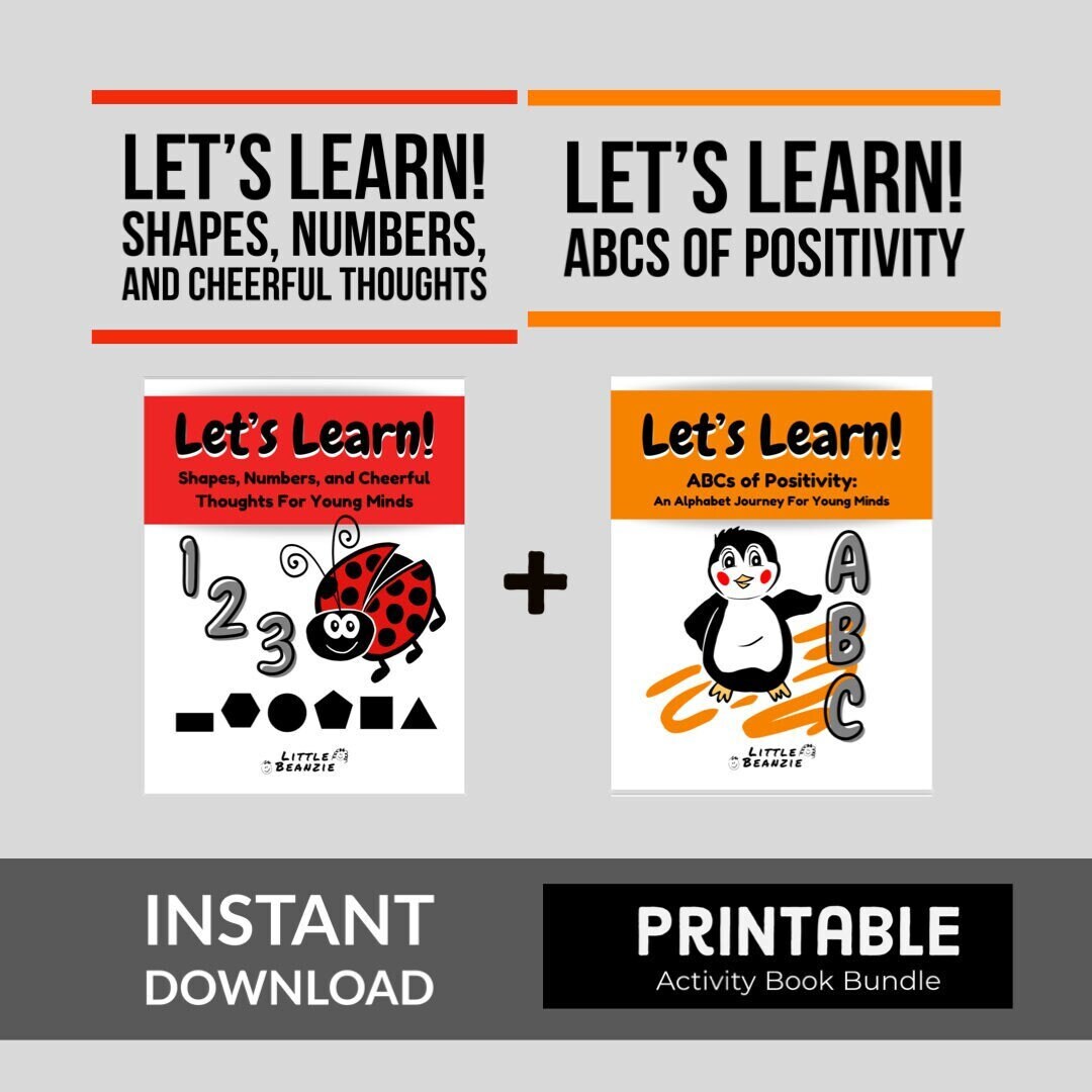 Bundle: Printable Children's Activity Books Little Beanzie Let's Learn ...