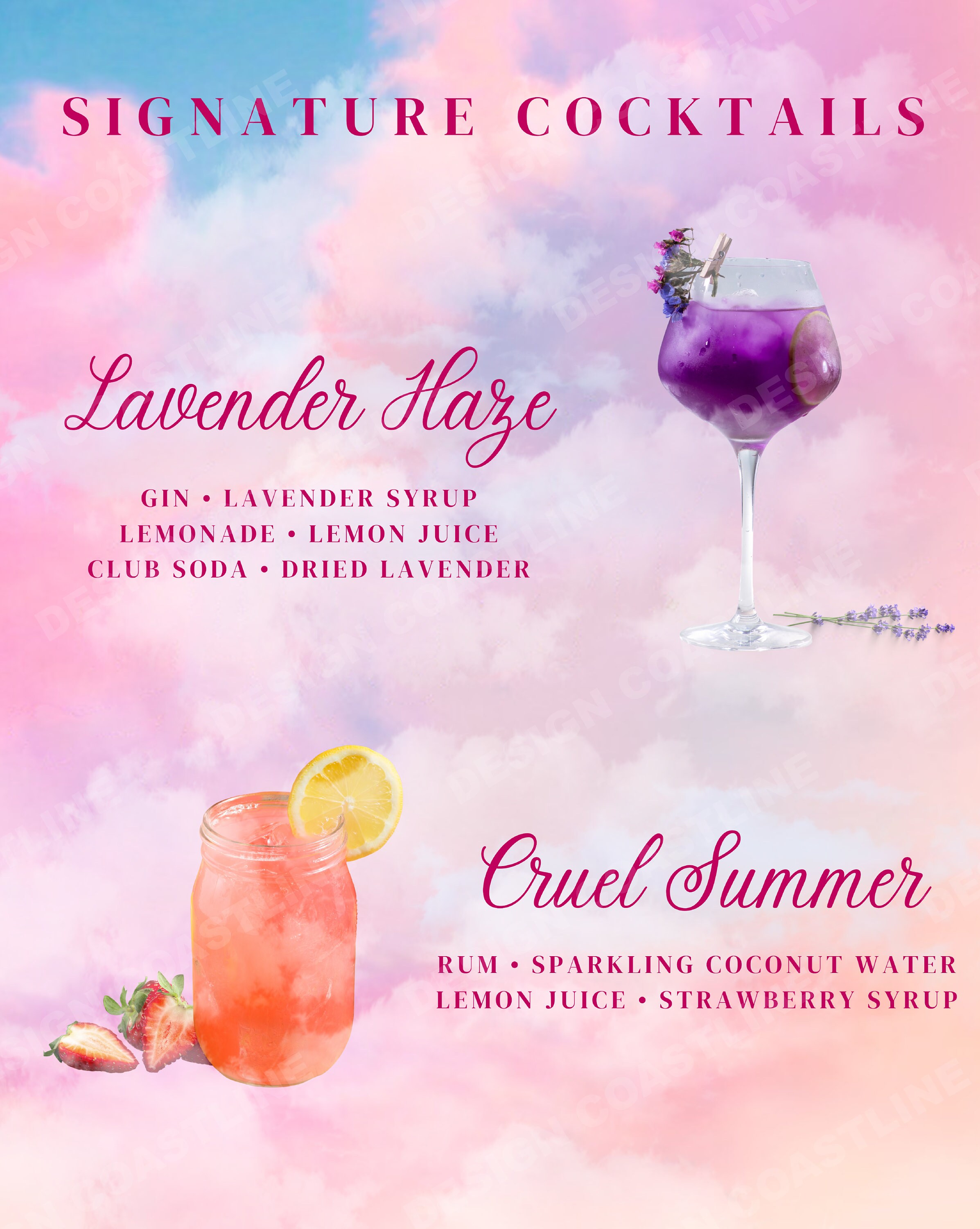 Editable Taylor Swift Inspired Signature Cocktail Sign DIGITAL - Etsy