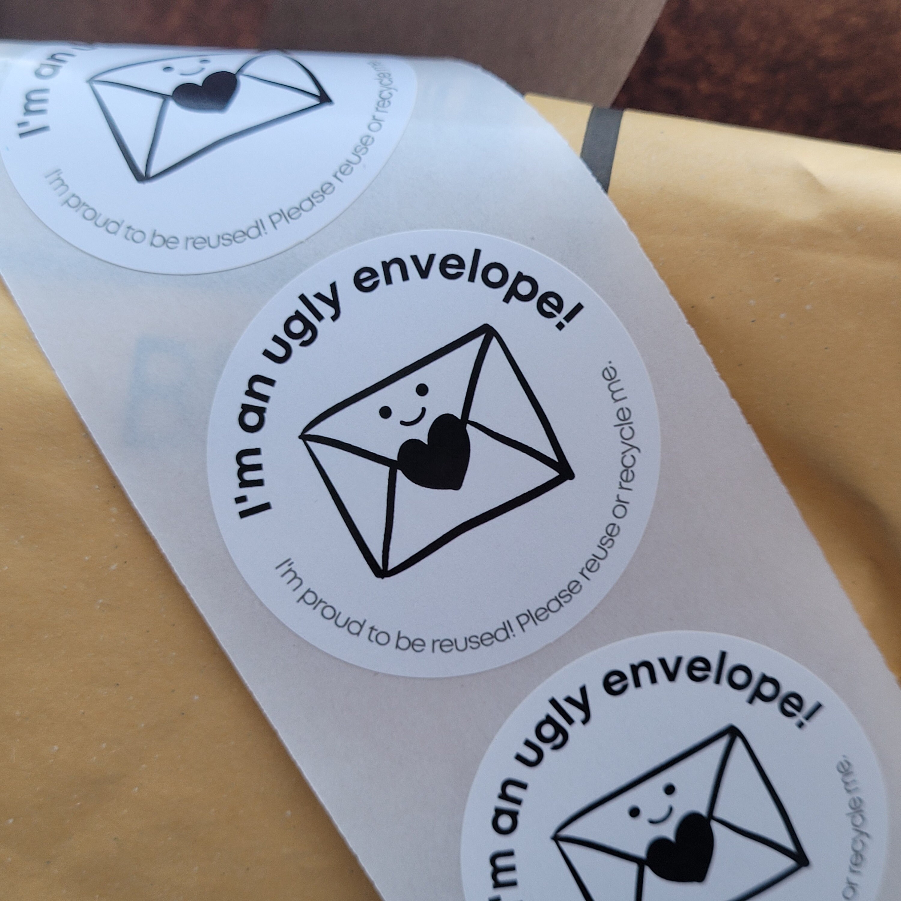 Eco-friendly Green Reused Packaging Stickers i'm - Etsy