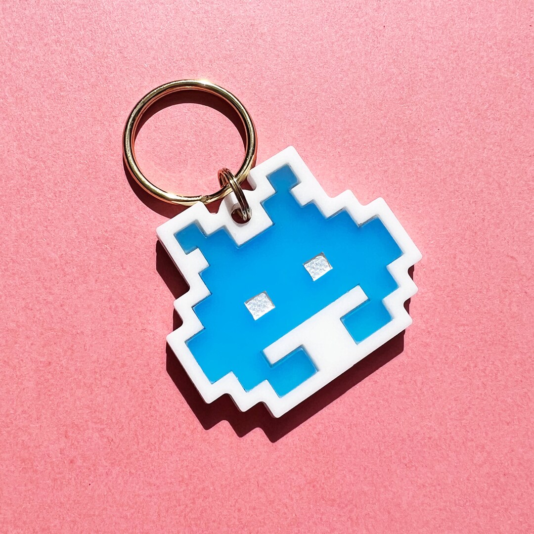 Space Invader Custom Dog Tag, Personalized Pet ID Tag, Cat Collar Tag ...