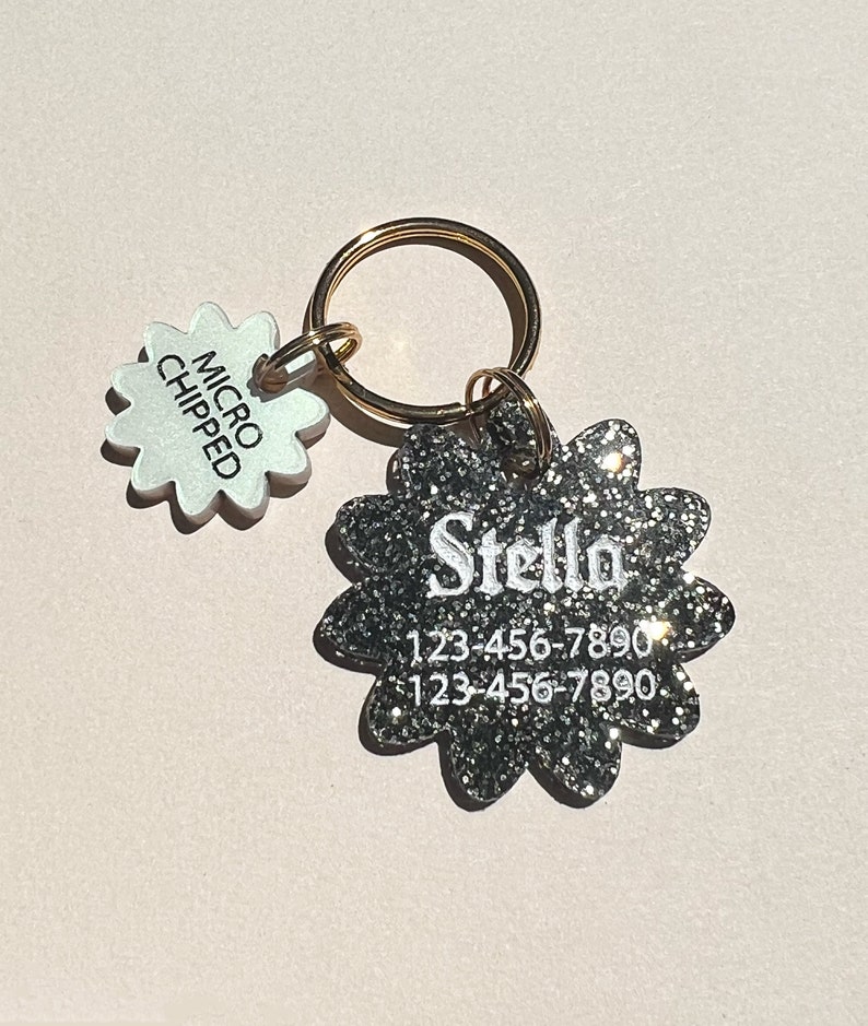 Gothic Pet ID Tag: Custom Engraved Dog Cat Collar Tag - Etsy