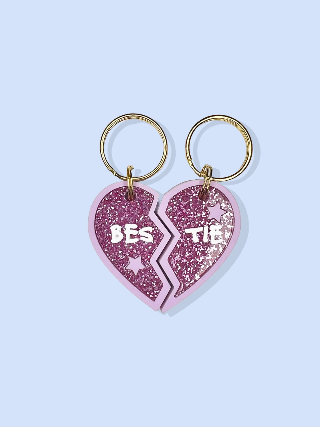 Best Friends Pet Tag Set, Custom Glitter Acrylic Dog Cat ID Tag - Etsy