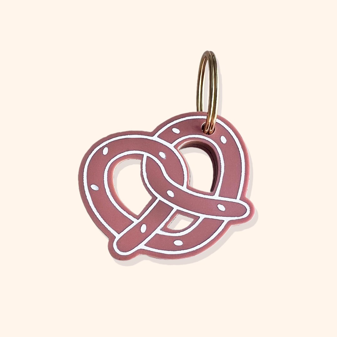 Custom Pretzel Pet ID Tag: Engraved Dog & Cat Collar Tag - Etsy
