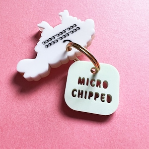 Micro Chipped Dog Tags, Pet ID Tags for Dogs and Cats - Etsy