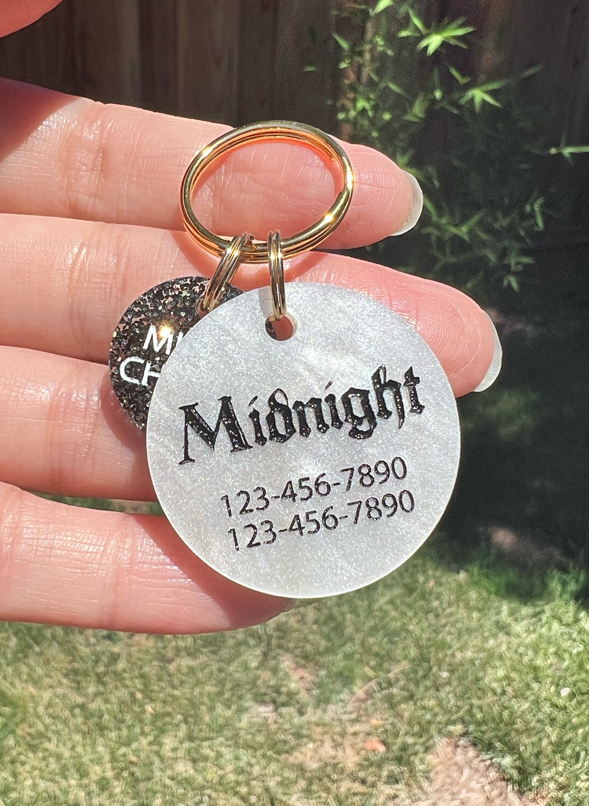 Gothic Pet ID Tag: Custom Engraved Dog Cat Collar Tag - Etsy
