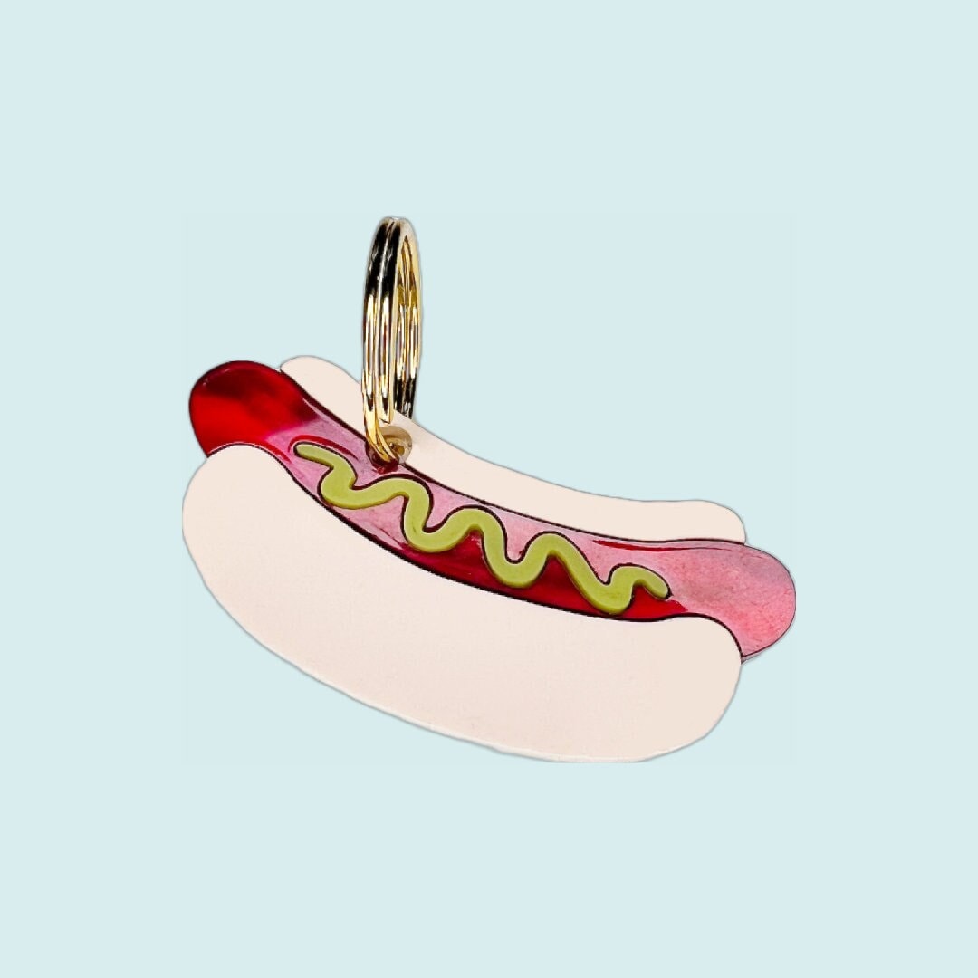Hot Dog Dog Tag, Custom Pet ID Tag for Dogs and Cats, Sausage Dog Name ...