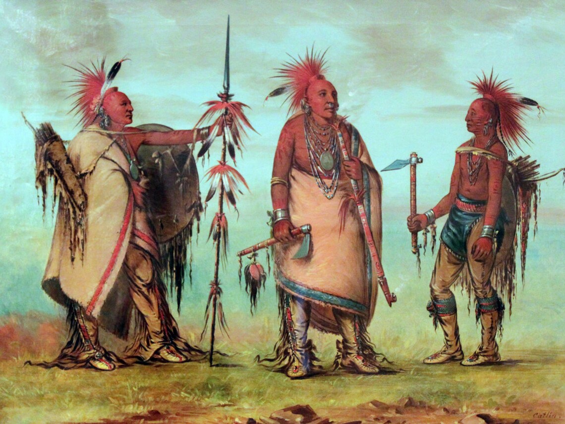 George Catlin Osage Tal Lee Black Dog Big Crow Stretched - Etsy