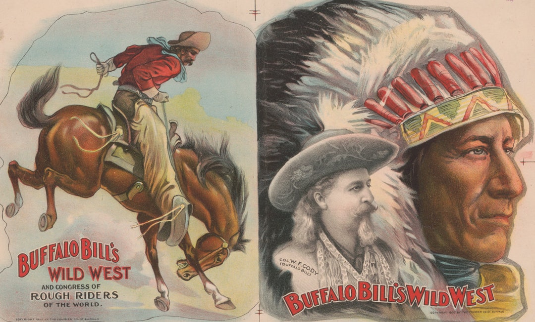 Inside Program From Buffalo Bill's Wild West Show Poster as Rolled ...