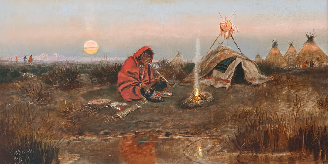 Grubpile the Evening Pipe by Charles M Russell Western Giclee as Rolled ...