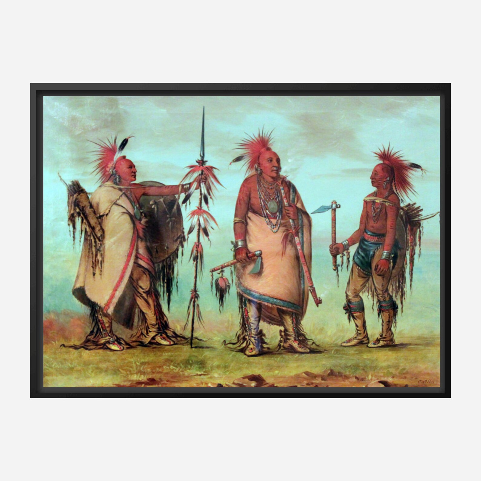 George Catlin Osage Tal Lee Black Dog Big Crow Stretched - Etsy