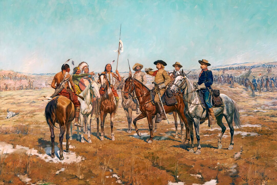 Custer's Demand by Charles Schreyvogel Western Giclee Art Print as ...