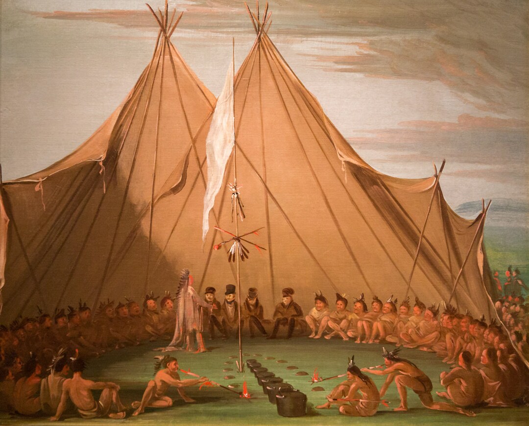 George Catlin Sioux Dog Feast, Western Giclee Print as Rolled ...