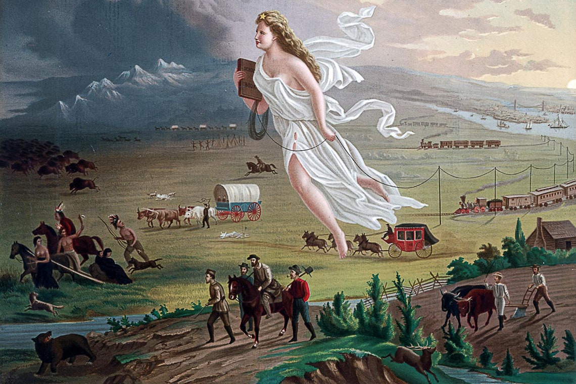 American Progress by John Gast Stretched Gallery Wrap Canvas - Etsy