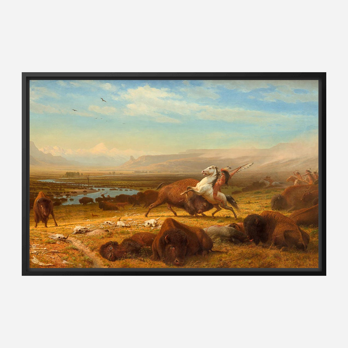 The Last of the Buffalo by Albert Bierstadt Giclee Art Print as Rolled ...
