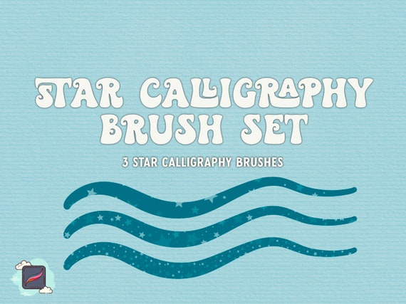 Procreate Star Calligraphy Lettering Brushset Ipad | Etsy