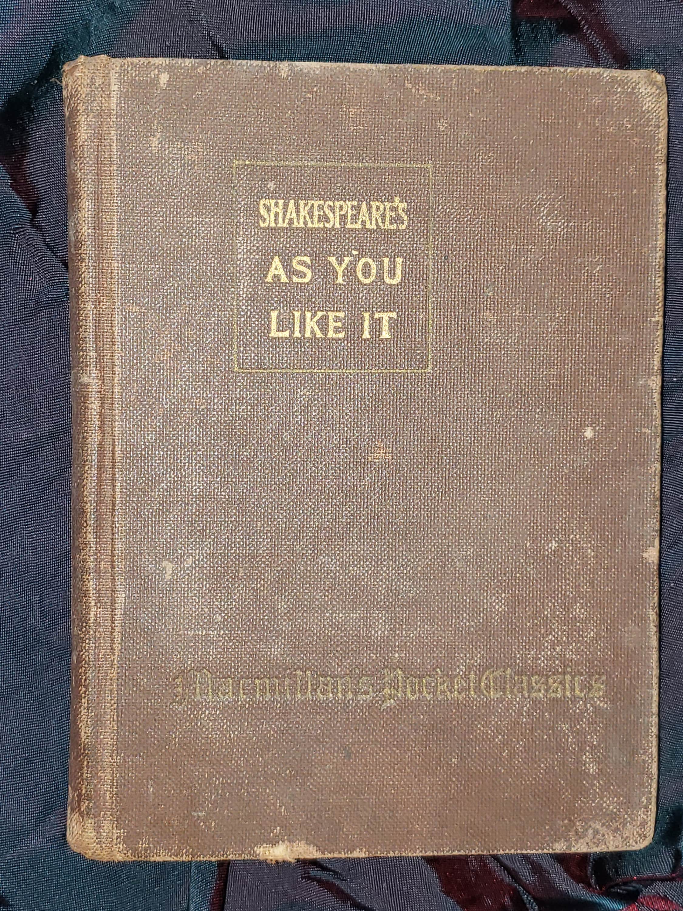 Shakespeare's as You Like It in Antique Pocket Size Book - Etsy