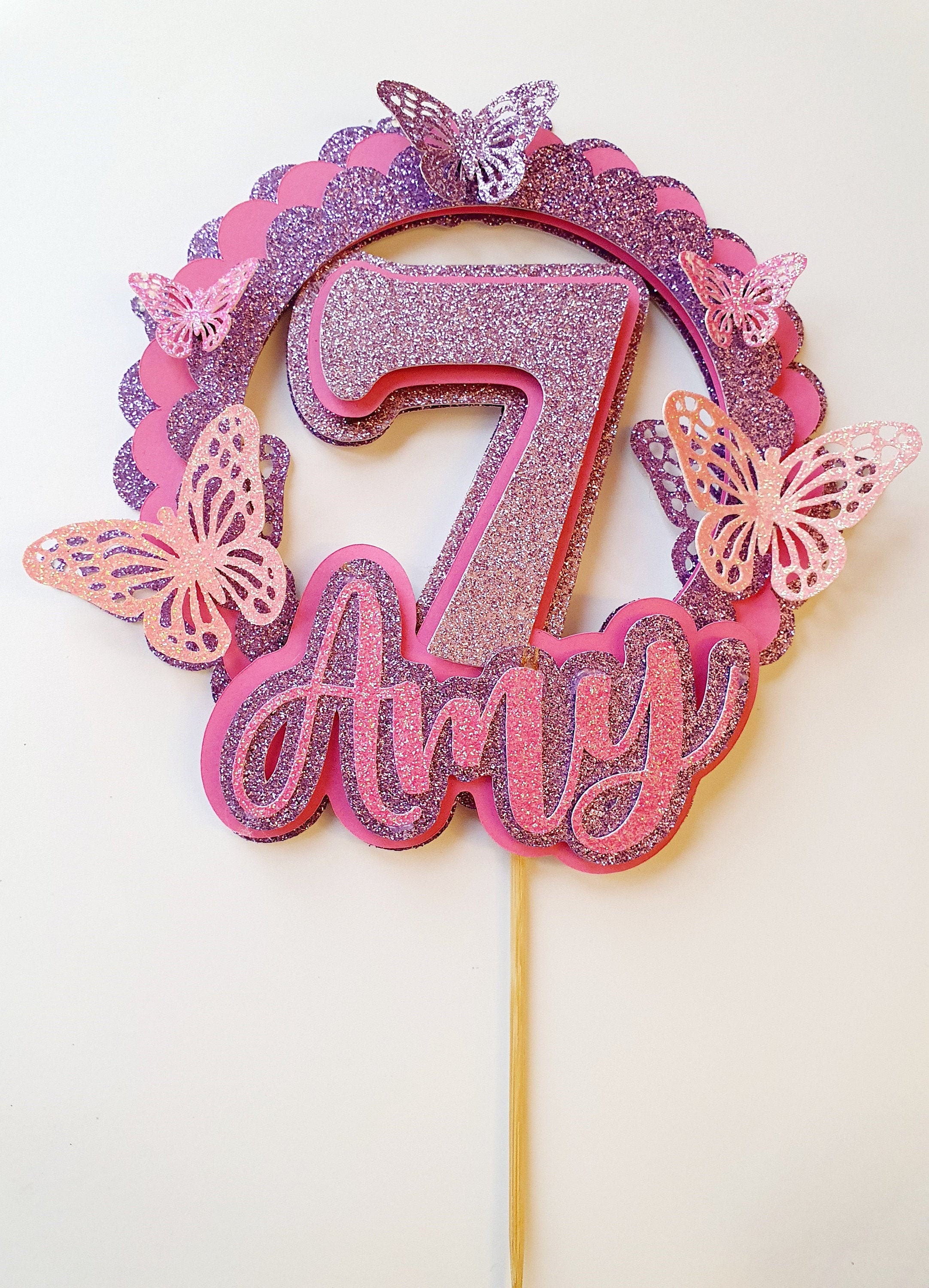 Topper De Pastel De Mariposa 3d Cake Topper Personalizado Etsy
