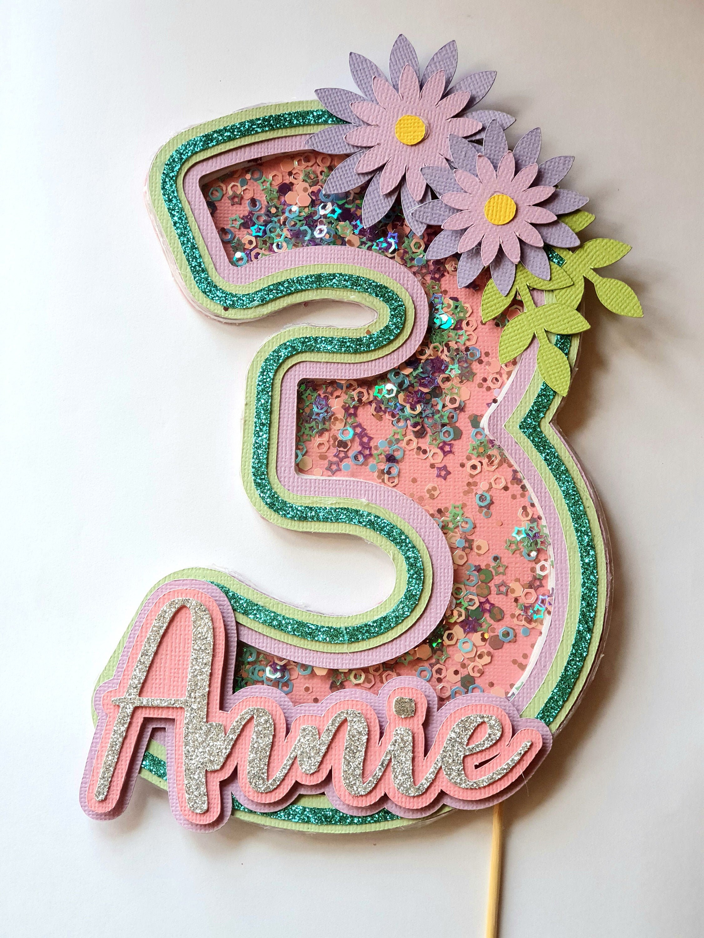 number-shaker-cake-topper-3d-cake-topper-glitter-shaker-etsy