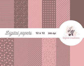 Pink and Brown | Etsy