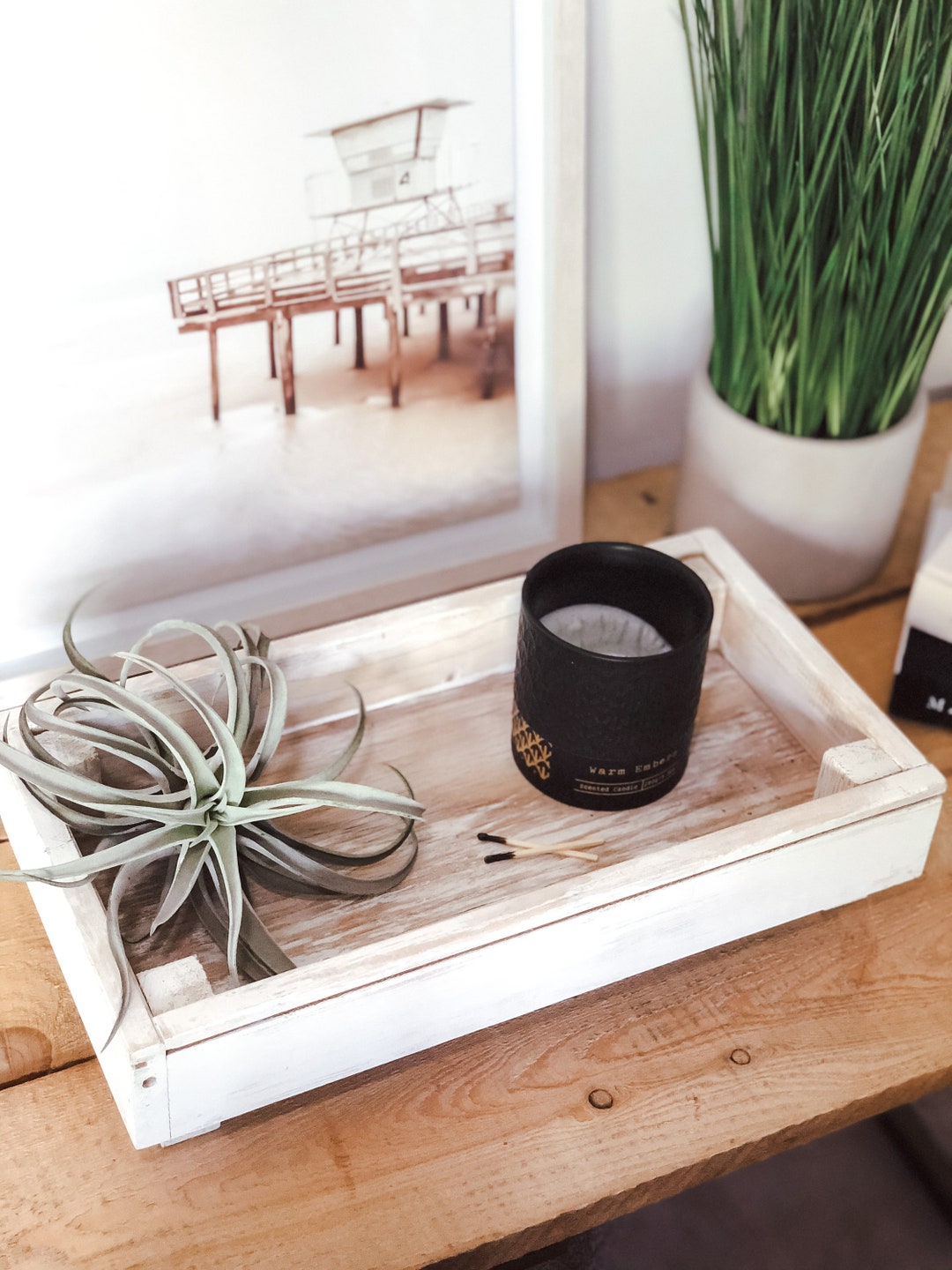 Whitewashed Planter Box/ Riser/ Tray - Etsy.de