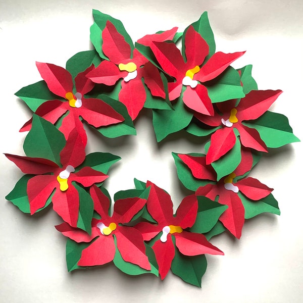 Poinsettia Wreath - Etsy