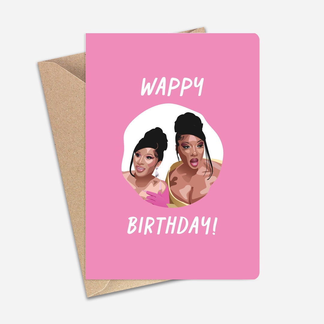 Wap-py Birthday Card (A6/A5) - Greeting Card for Friends, Boyfriend ...