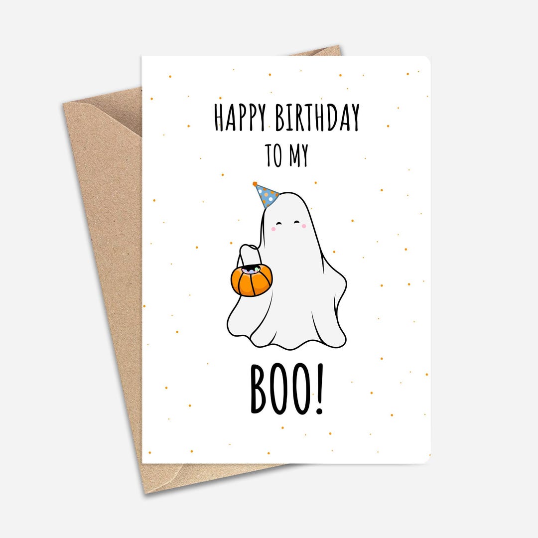 Happy Birthday to My BOO! (A6/A5) - Greeting Card for Halloween ...