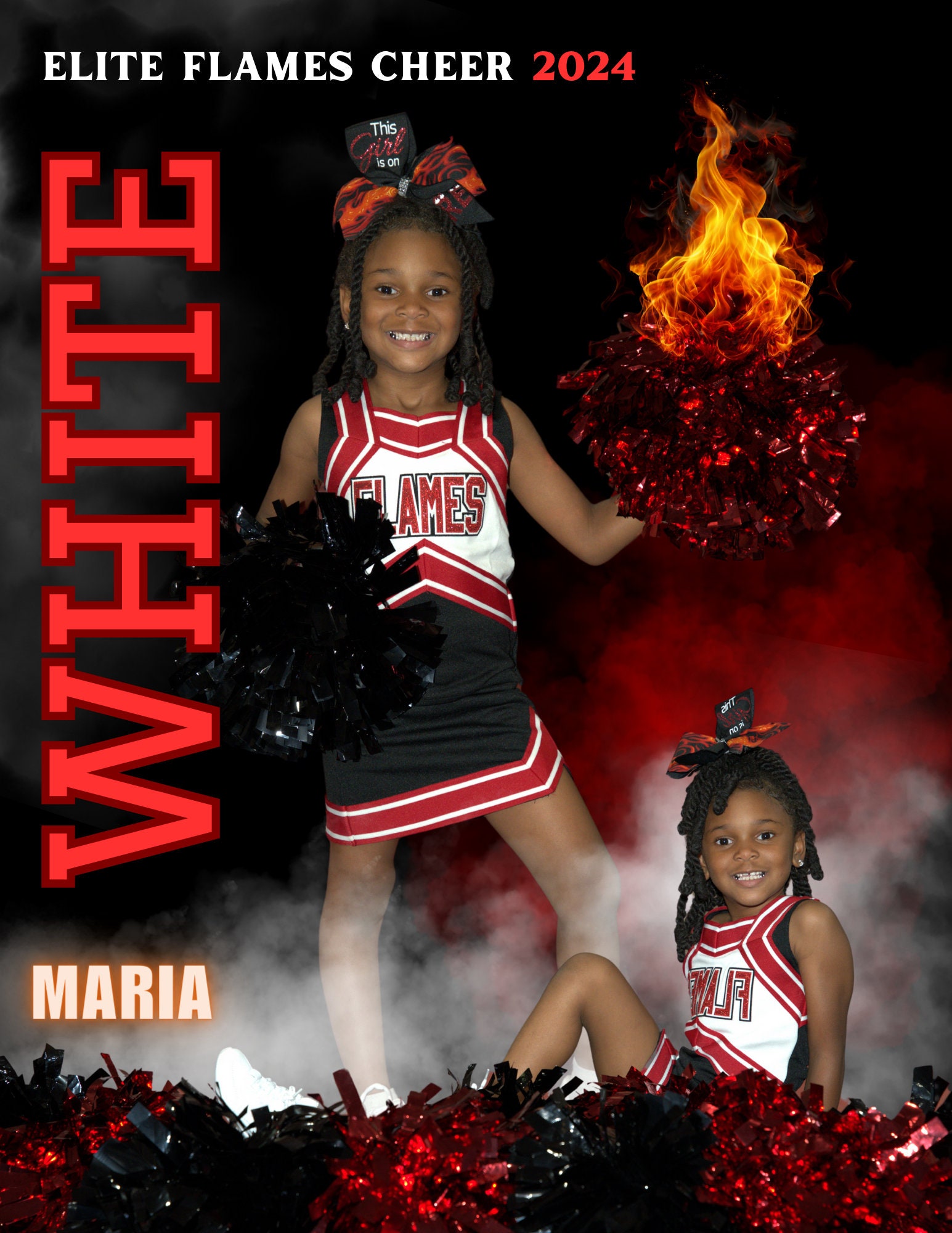 Cheerleading Editable Sports Template - Etsy