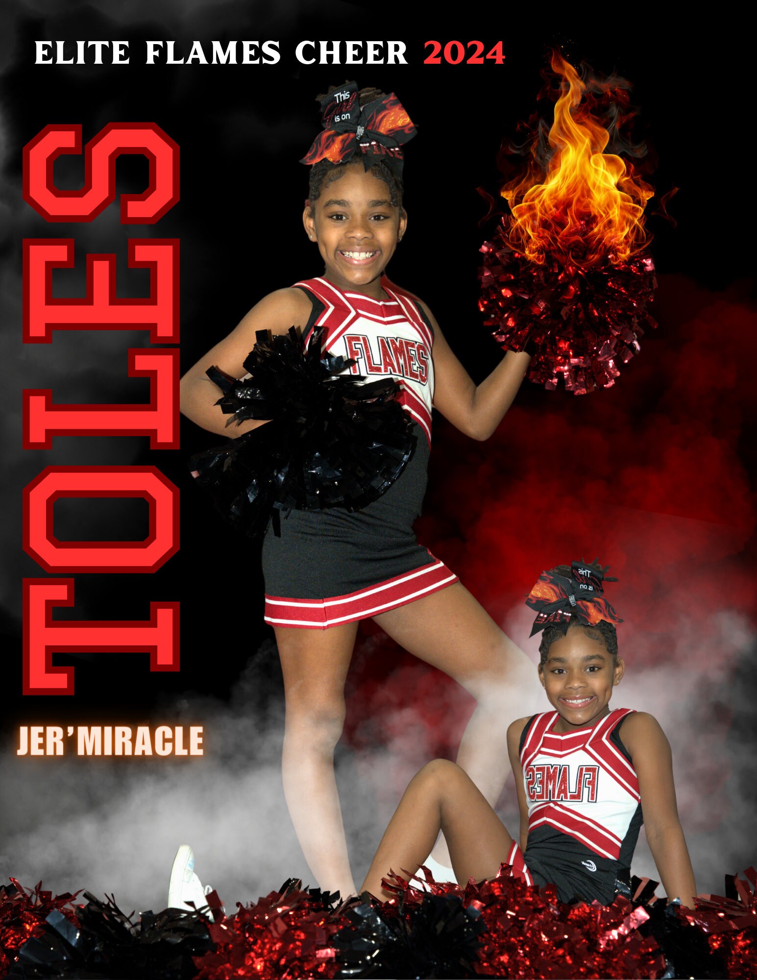 Cheerleading Editable Sports Template - Etsy