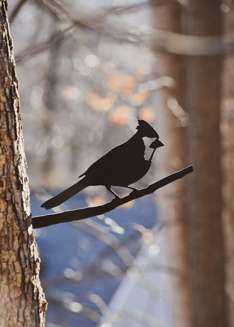 Cardinal Metal Bird Yard Garden Art Gift Free Shipping - Etsy