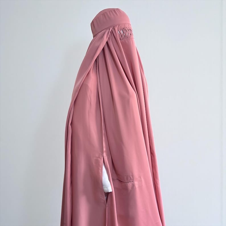 New Design Afghan Burqa: Soft Pink Burka in Nida Fabric, Modern Islamic ...