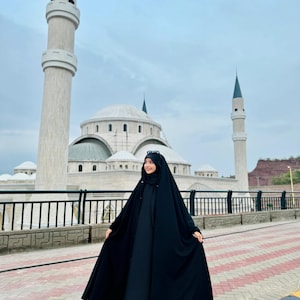 Full Length Black Chador – Overhead Front Open Abaya, Modest Women’s ...