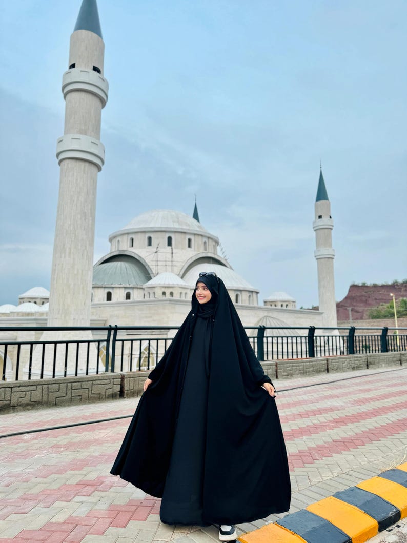 Full Length Black Chador – Overhead Front Open Abaya, Modest Women’s ...