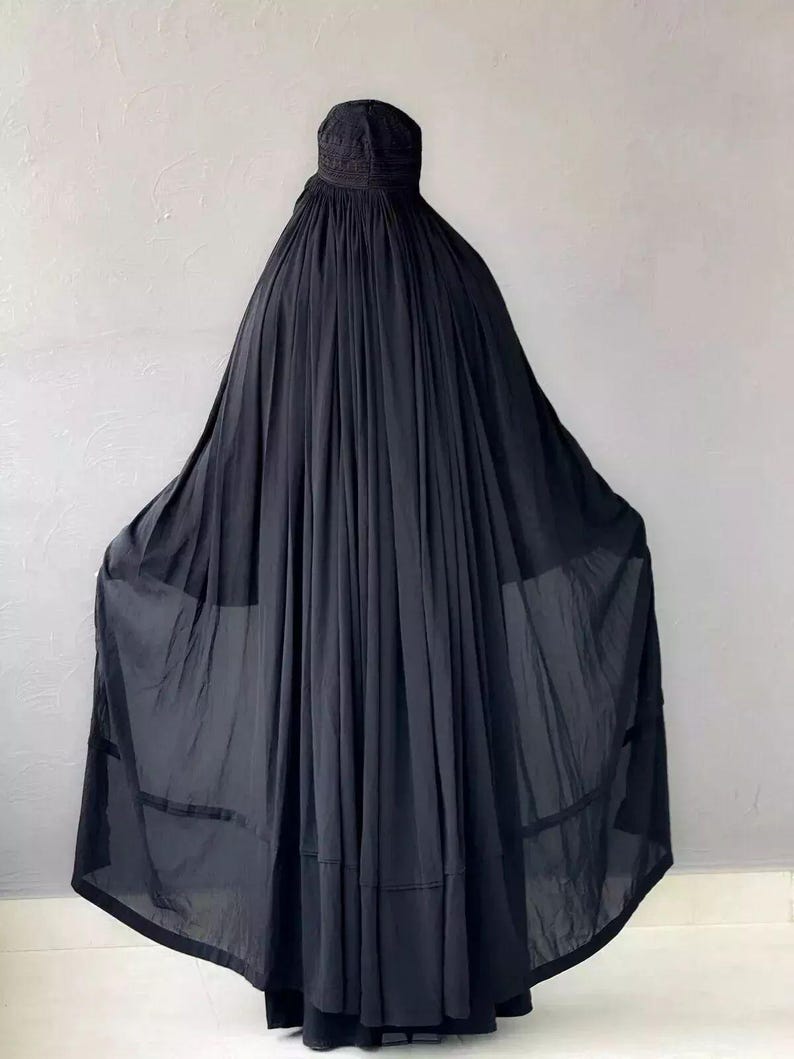 Afghan Topi Burqa Chadri Jilbab Abaya, Islamic Black Burka, Muslim ...