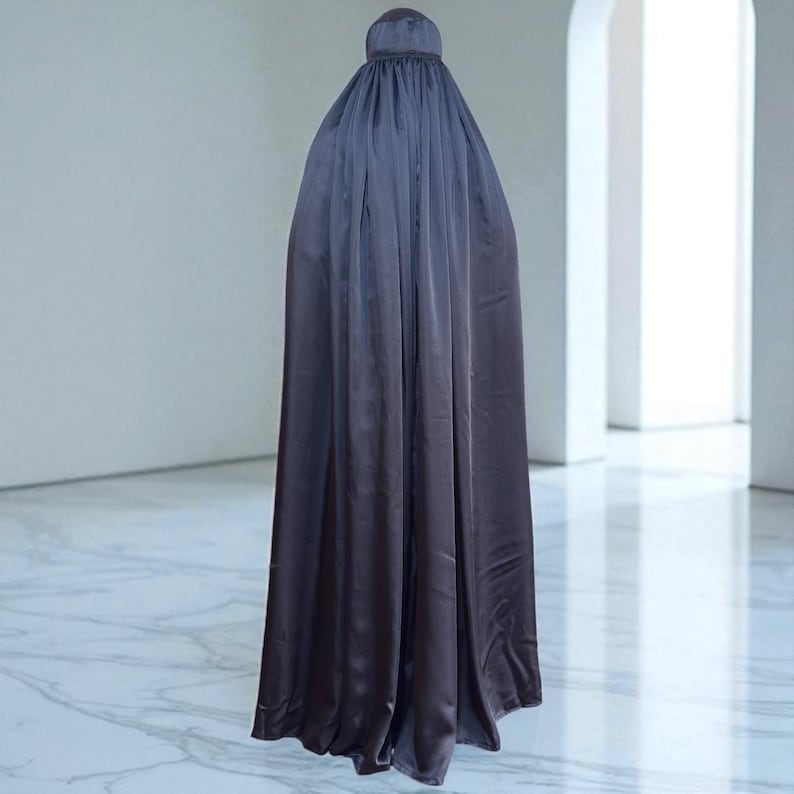 Black Niqabi Split Eyes Burqa: New Design Full Coverage Burka With Arm ...