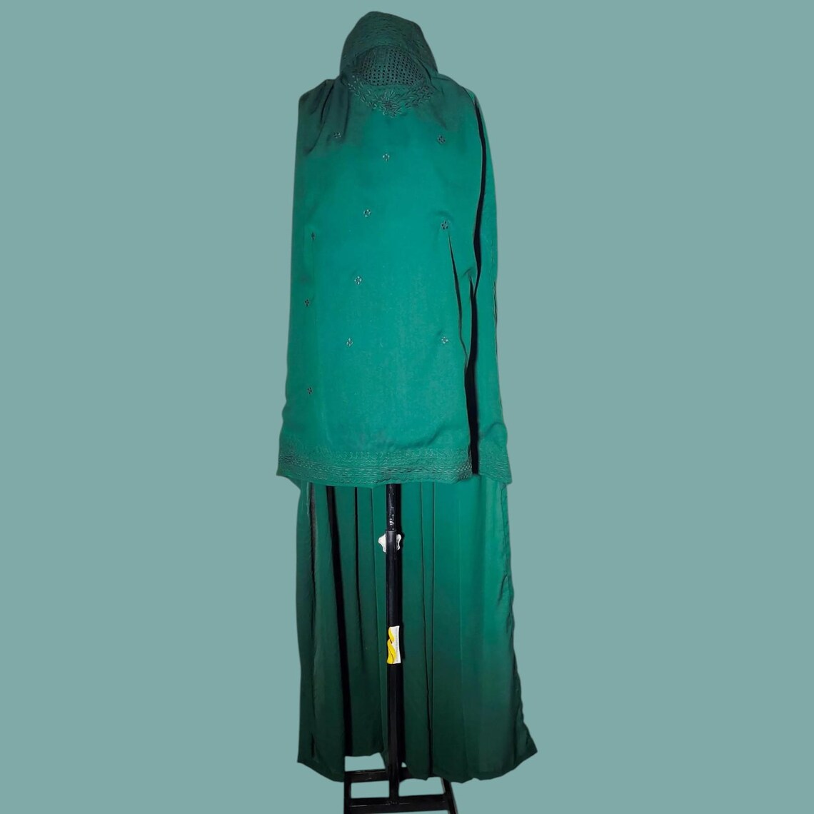 Afghan Topi Burqa Chadri Jilbab Abaya | Handmade Emerald Burka Kaftan ...